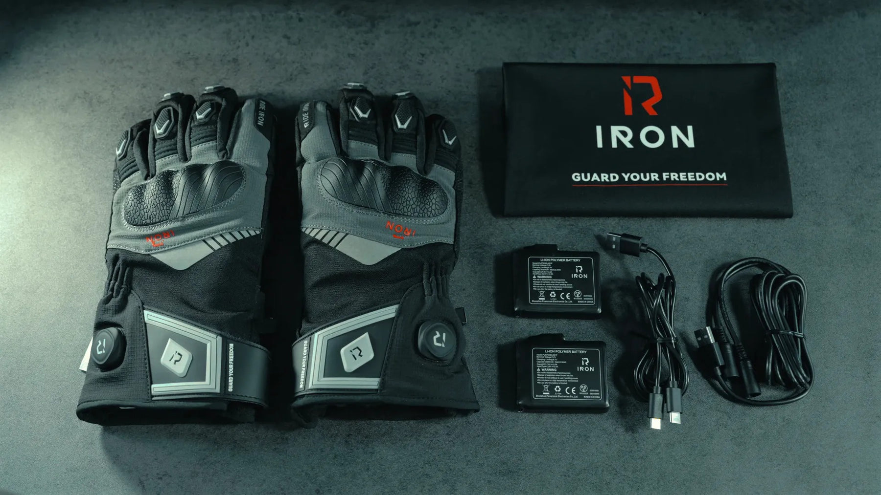 Dual-head charging cable for heated gloves – RIDEIRON